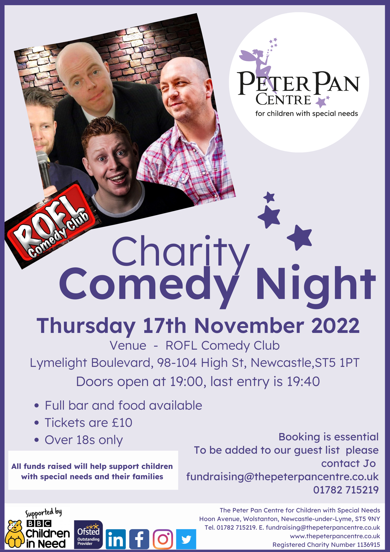 Peter Pan Comedy Night – 17th November – The Hitmix 107.5 FM