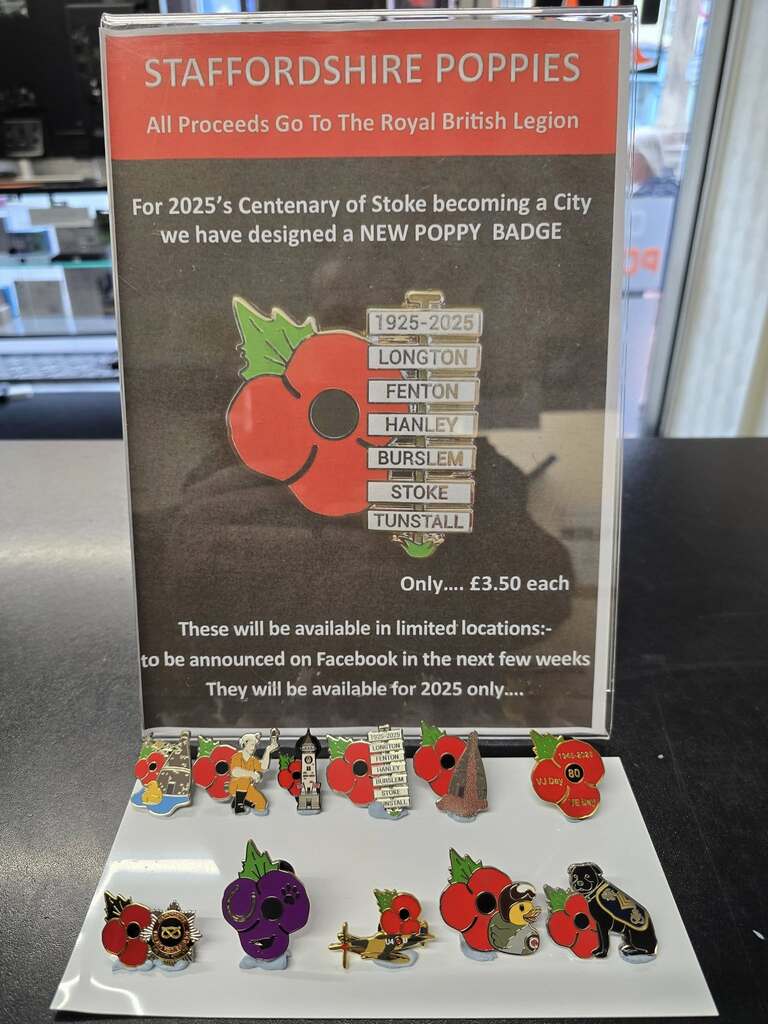 Royal British Legion Poppy Pin Badges – Kelvin Chell – The Hitmix 107.5 FM
